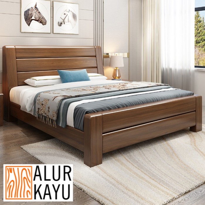 Jual Tempat Tidur Ranjang Simple Minimalis Kayu Solid Furniture Jepara ...