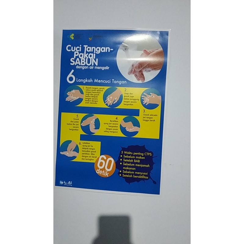 Jual POSTER CUCI TANGAN PAKAI SABUN | Shopee Indonesia