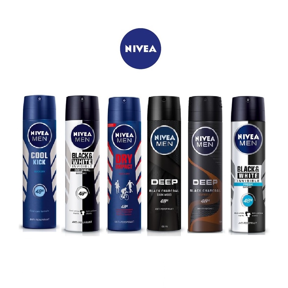 Jual NIVEA MEN DEODORANT SPRAY ALL VARIAN - 150 ML | Shopee Indonesia