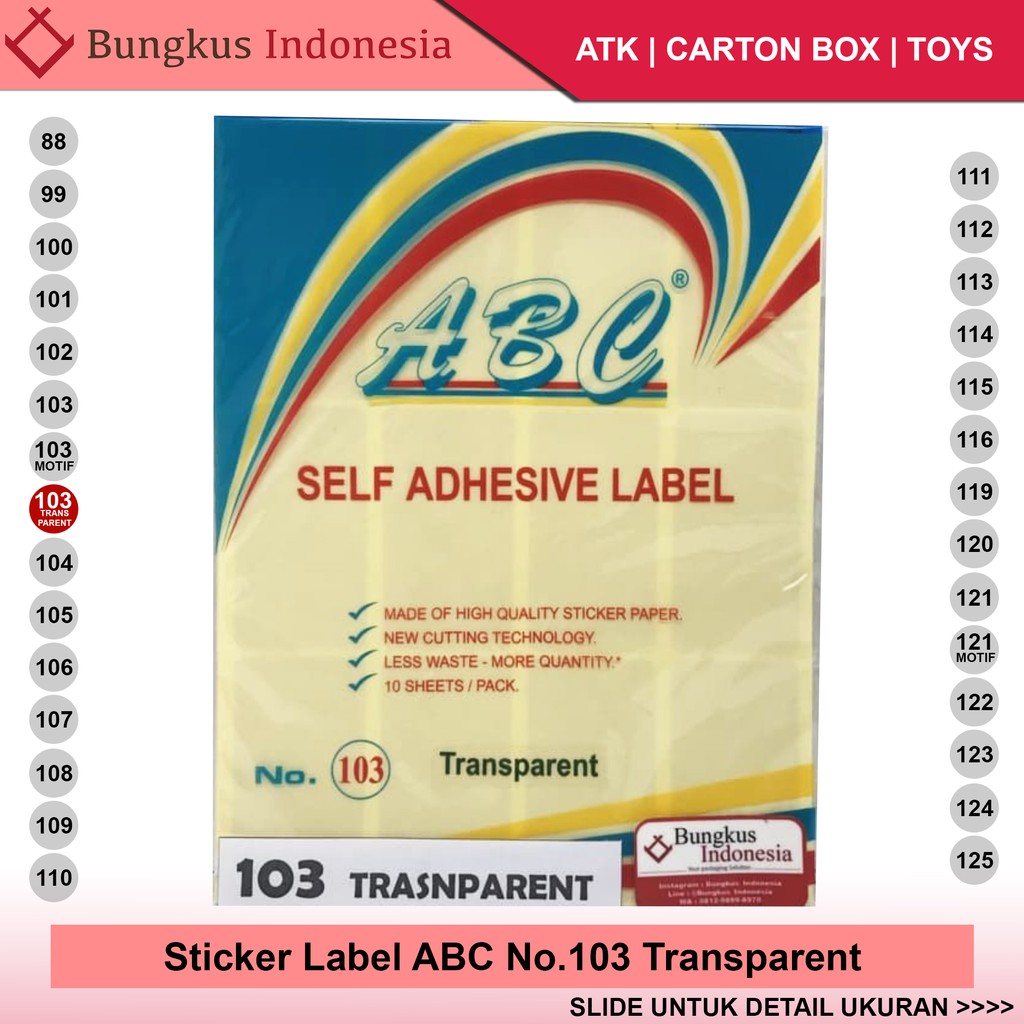 Sticker Label 103 Transparent / Label Undangan Transparan | Shopee ...