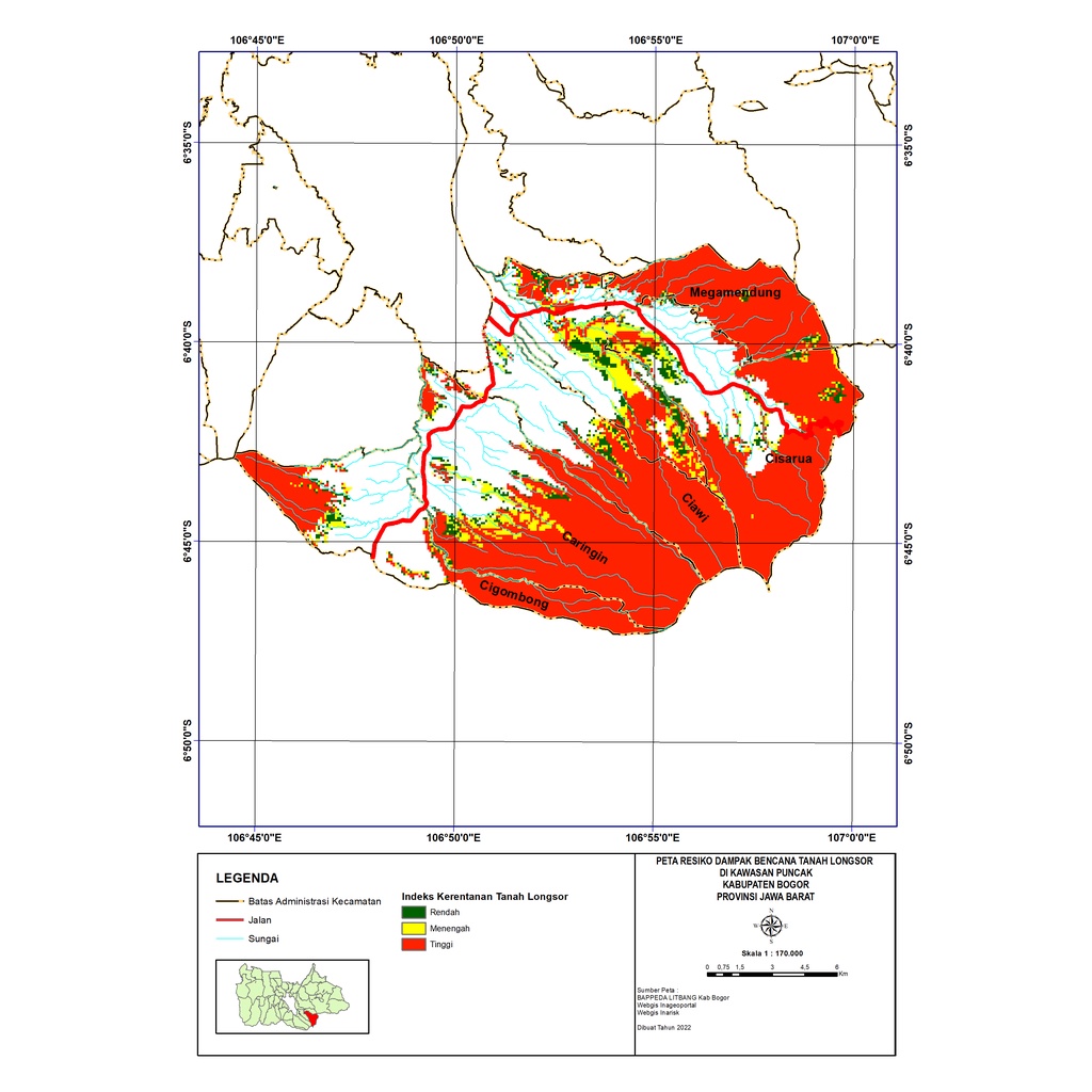 Jual Peta Analisis Resiko ( Banjir, Banjir Bandang, Tanah Longsor, Tsunami dan Gempa ) Indonesia ...