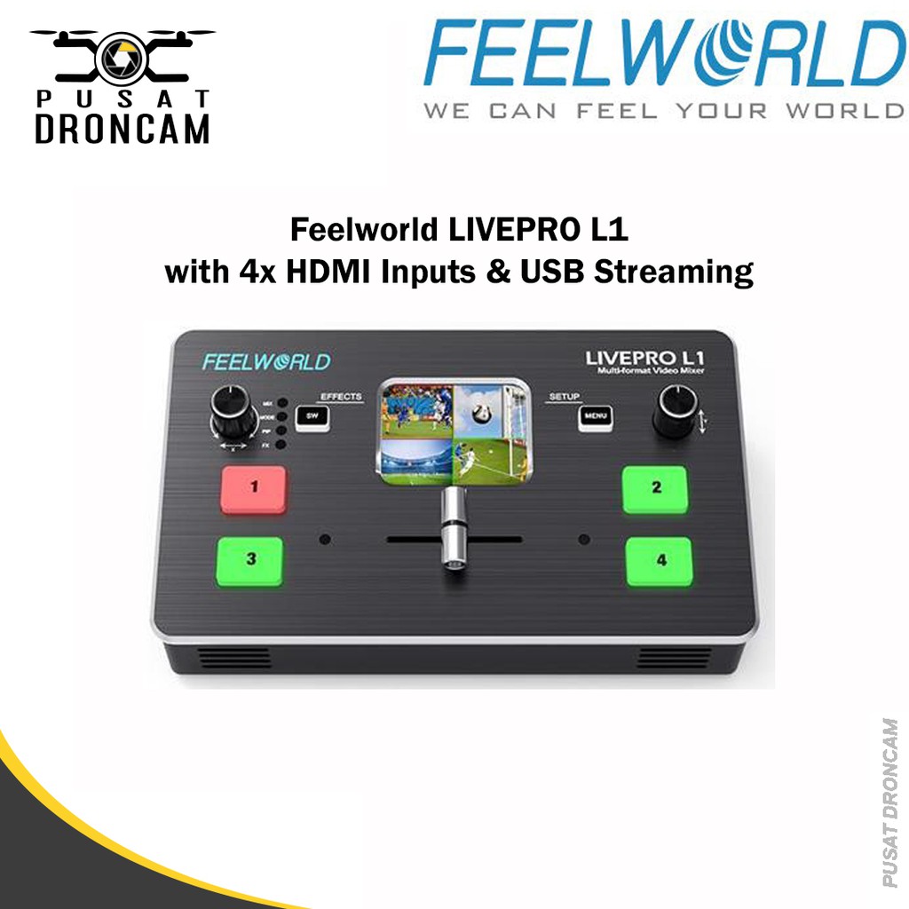 Jual Feelworld LIVEPRO L1 - LIVE PRO L1 with 4x Inputs | Shopee Indonesia