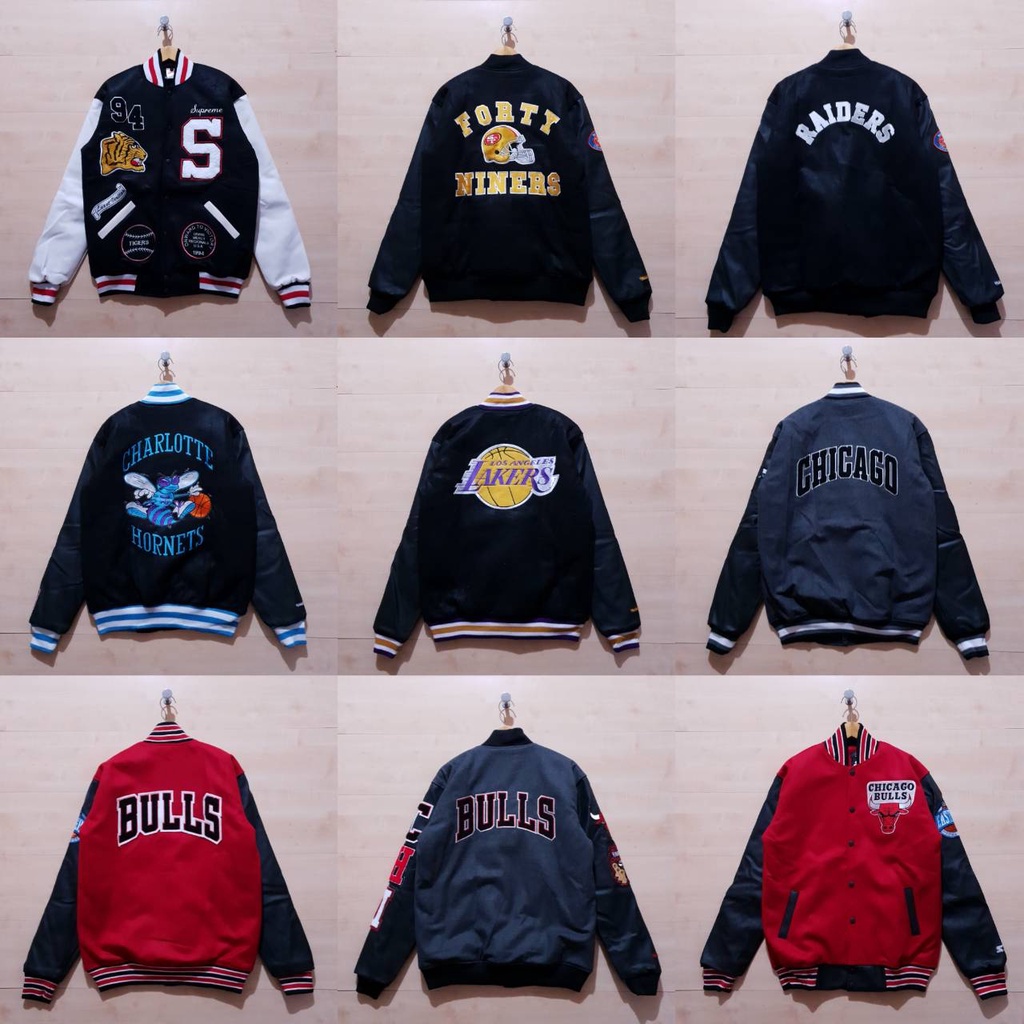 Jual VARSITY JACKET WOOL LEATHER NBA NFL VINTAGE JAKET KULIT PREMIUM ...