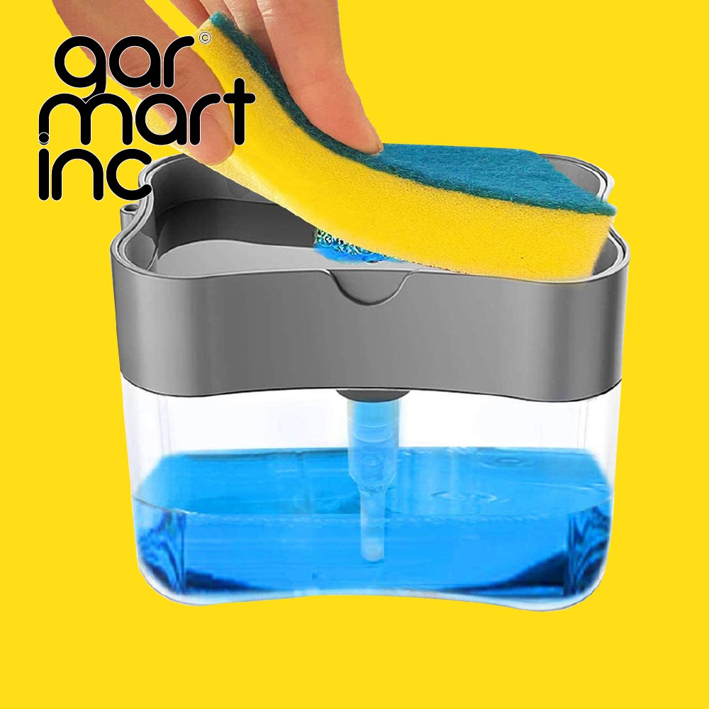 Jual Spons Pump Dispenser 2in1 Holder Sponge Tempat Sabun Cuci Piring ...
