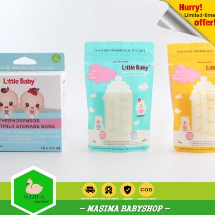 Jual MBS Little Baby Kantong Asi Thermo Sensor 120ml | Shopee Indonesia
