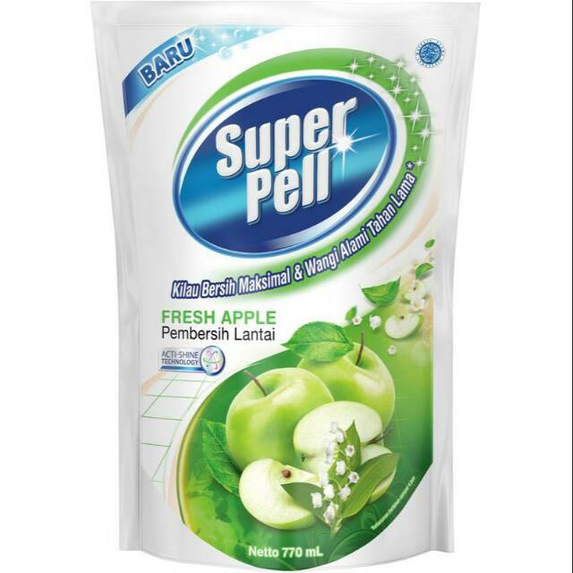 Jual Super Pell Pembersih Lantai Fresh Apple 770Ml | Shopee Indonesia