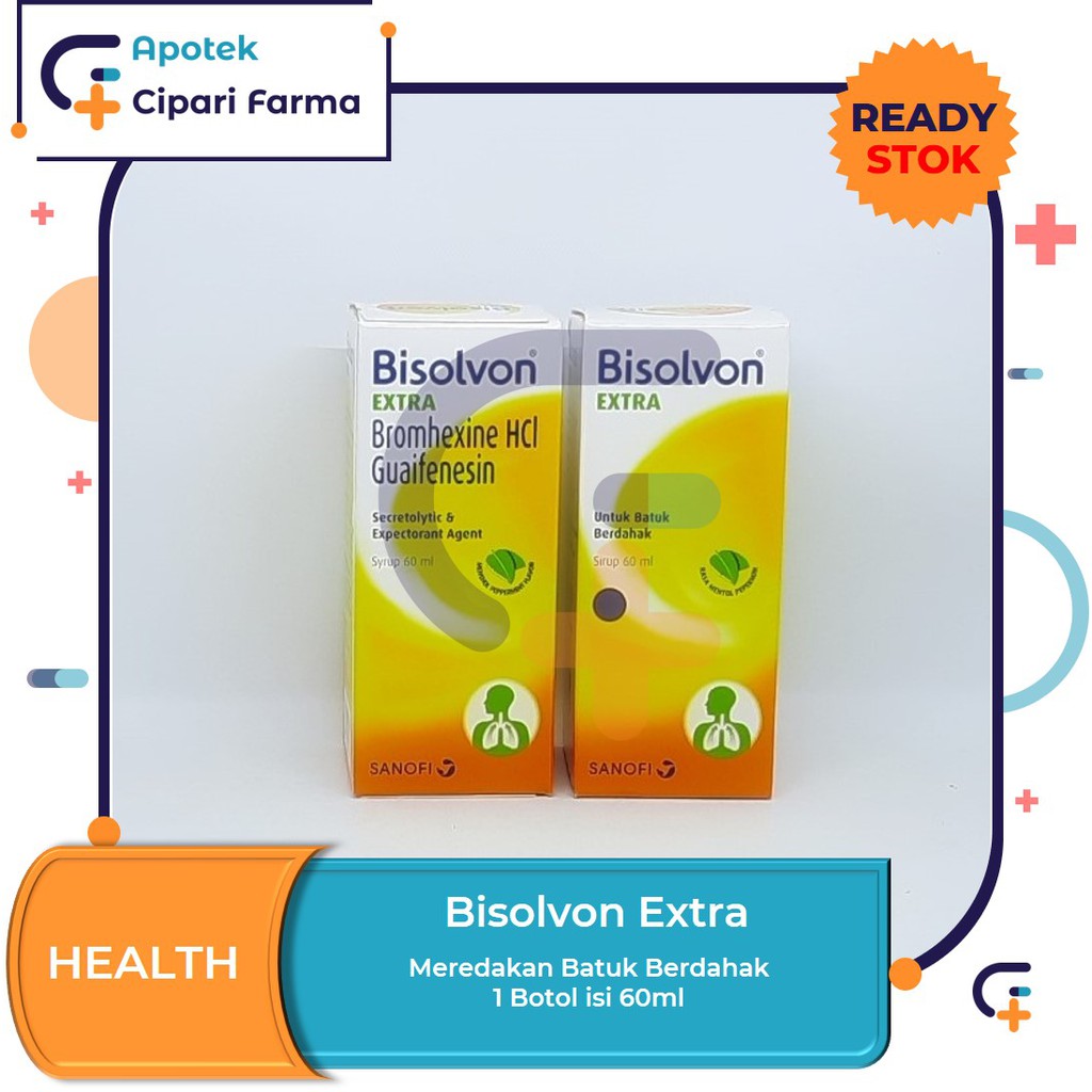 Jual Bisolvon Extra Obat Sirup Pereda Batuk Berdahak isi 60ml & 125ml ...