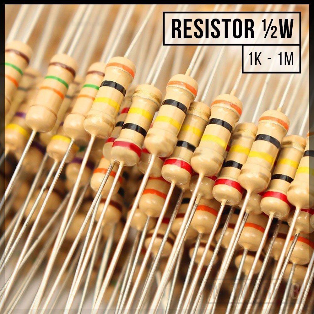 Jual 10PCS RESISTOR 1/2W 0.5W WATT FIXED CAMPUR METAL FILM 1K 2K2 4K7 ...