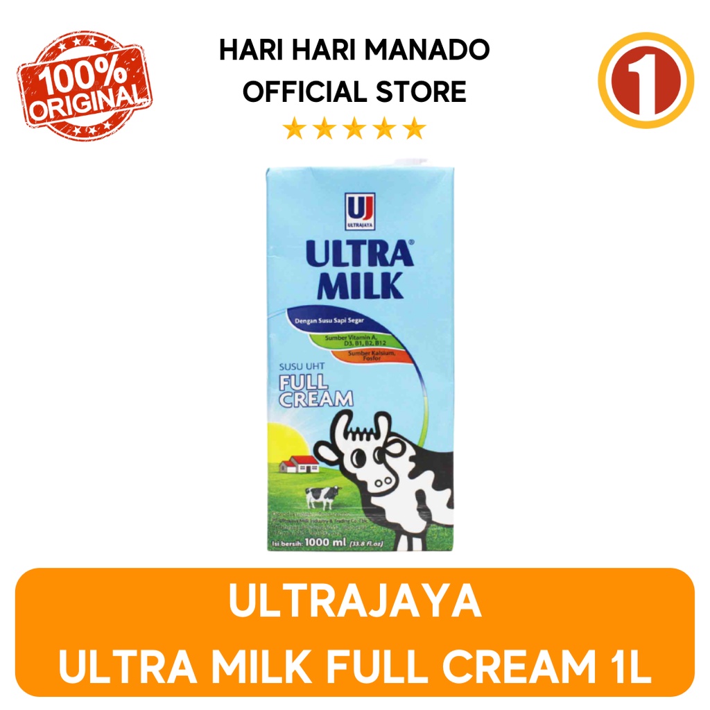 Jual ULTRAJAYA ULTRA MILK FULL CREAM 1L | Shopee Indonesia