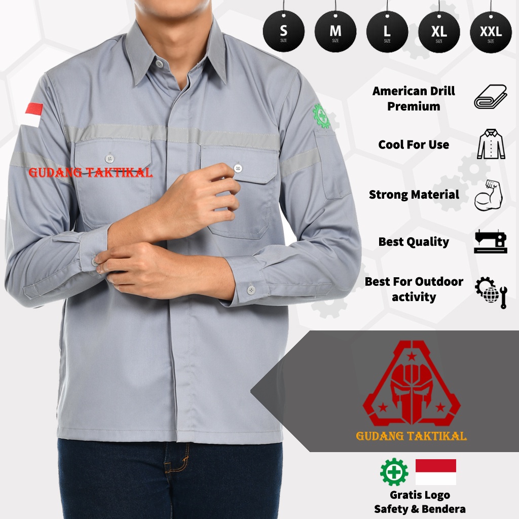 Jual KEMEJA SAFETY K3 BAJU WEARPACK OUTDOOR - Seragam Kerja Lengan ...
