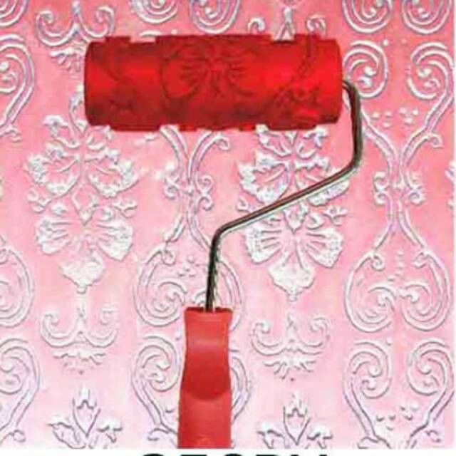 Jual Roll cat motif wallpaper 1pin / 1 roda motif karet+ gagang ...