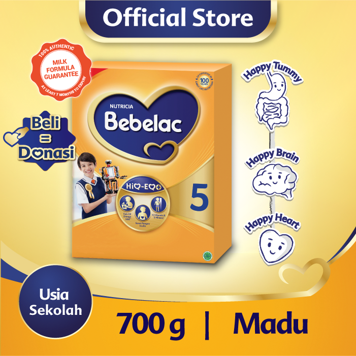 Bebelac 5 Honey Pockey Susu Pertumbuhan Bubuk 700 gr | Shopee Indonesia