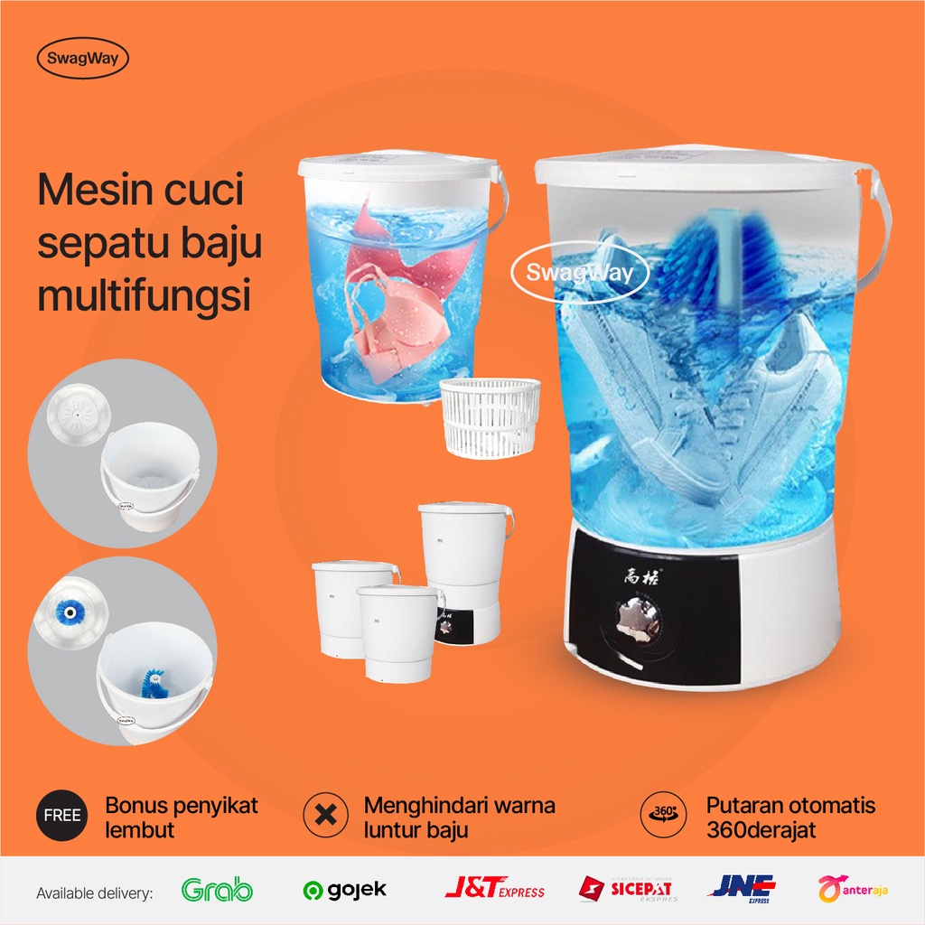 Jual MESIN CUCI SEPATU PORTABLE MINI 2IN1 SHOES WASHING MACHINE ...