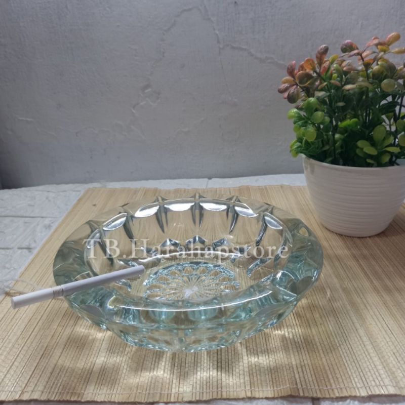 Jual ASBAK KACA JUMBU 21CM TERBARU BESTSELER/ASBAK ROKO KACA/ASBAK KACA ...