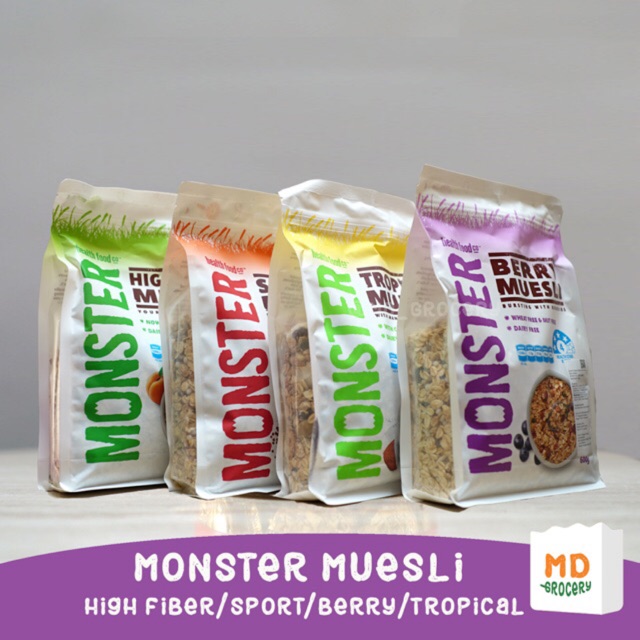 Monster Muesli - High Fibre/Tropical Muesli/Sport (700gr) | Berry ...