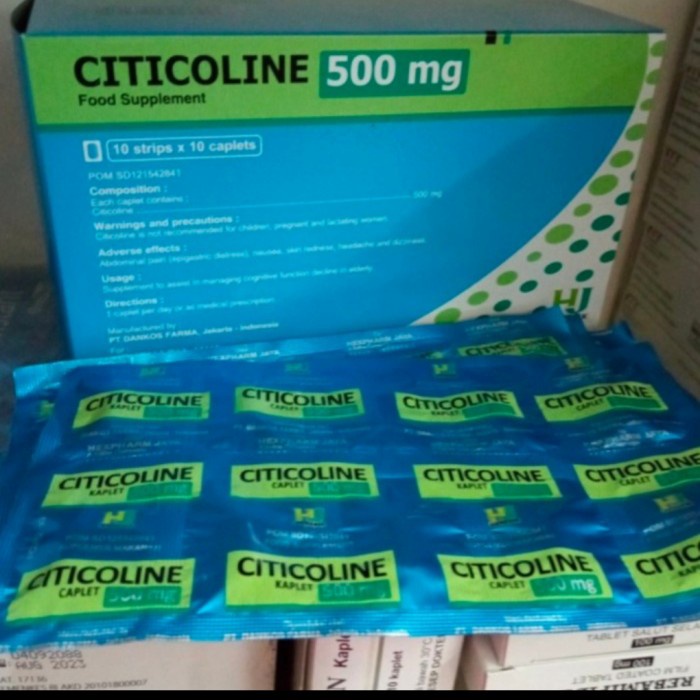 Jual CITICOLINE / CITIKOLIN /SITIKOLIN HJ strip 10 tablet Indonesia ...