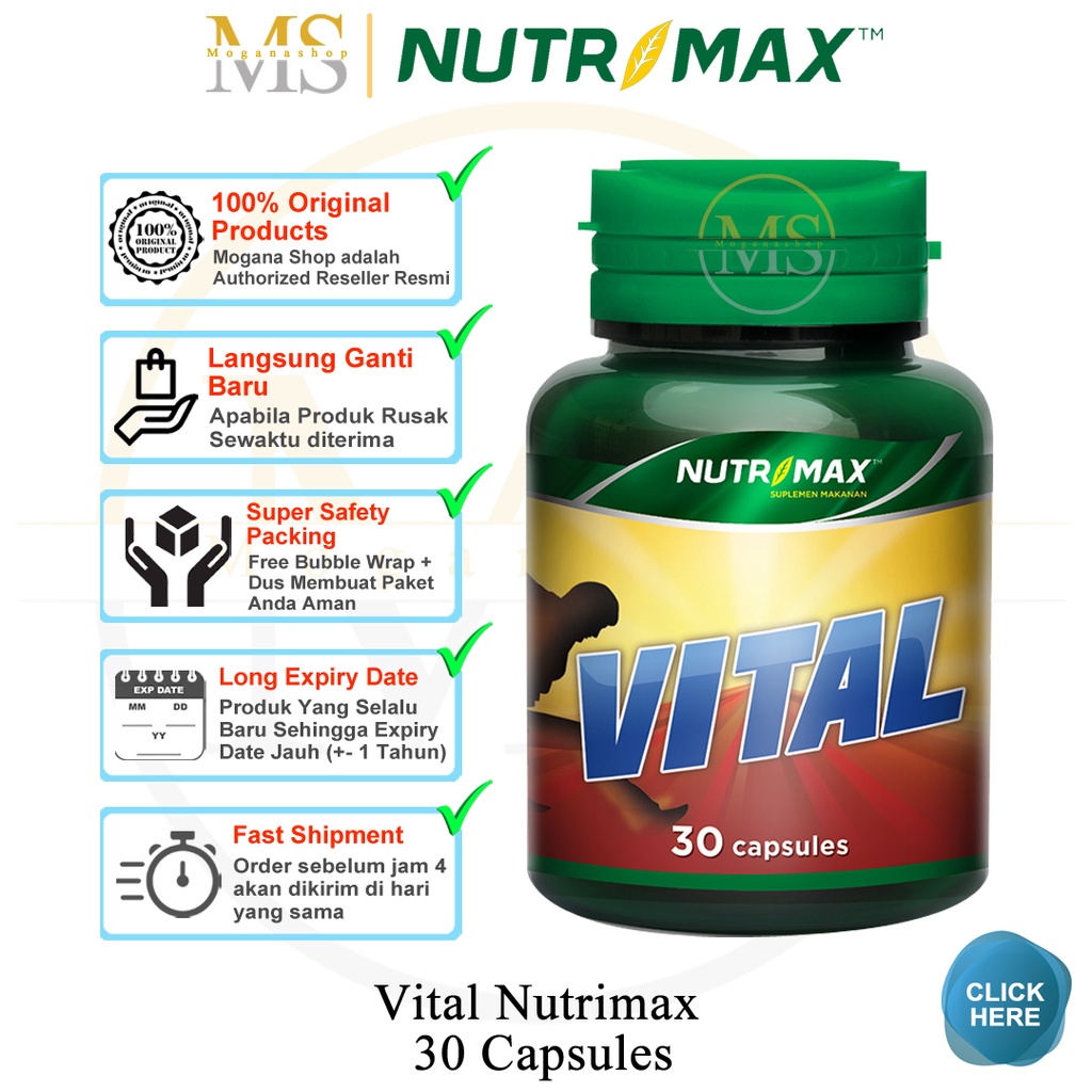 Jual NUTRIMAX VITAL SUPLEMEN KESEHATAN MENAMBAH ENERGI STAMINA DAYA TAHAN TUBUH MULTIVITAMIN ...