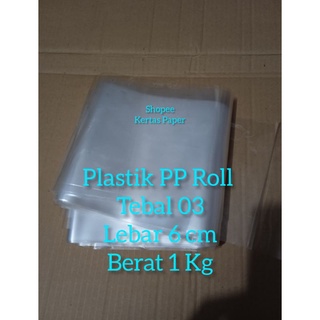Jual Plastik PP Roll tebal 0,3 lebar 6 centi bening plastik gulungan ...