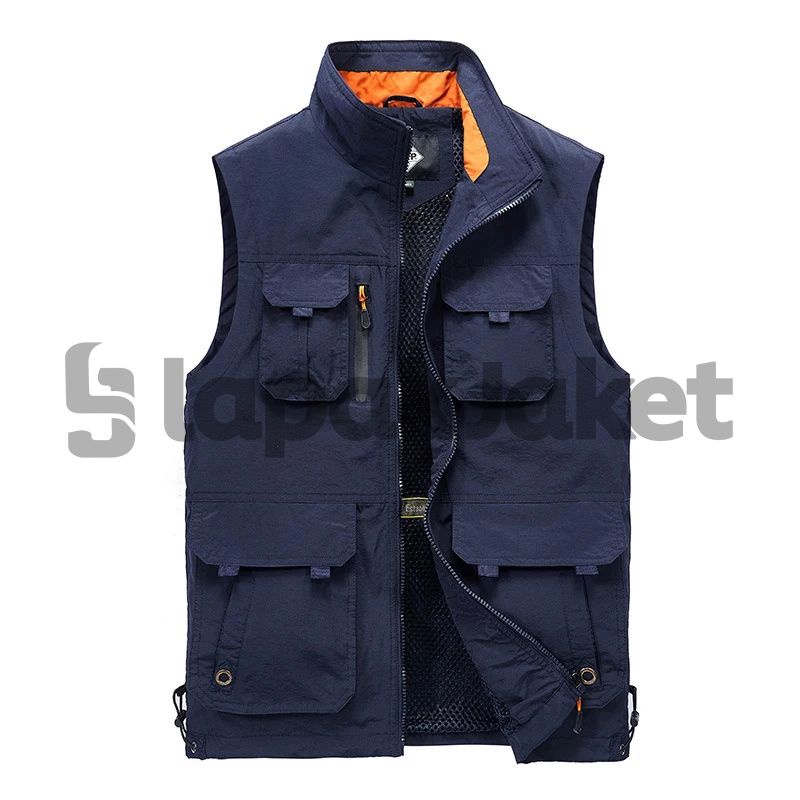 Jual Rompi wartawan pria/rompi lapangan/rompi kerja/rompi keren/rompi ...