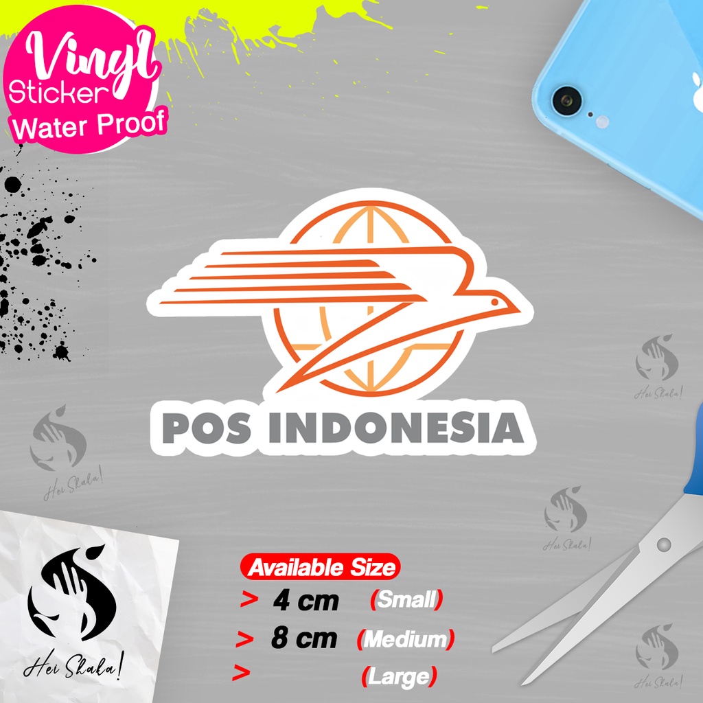 Jual Stiker Pos Indonesia Sticker Logo Perusahaan BUMN Bahan Vinyl Anti ...