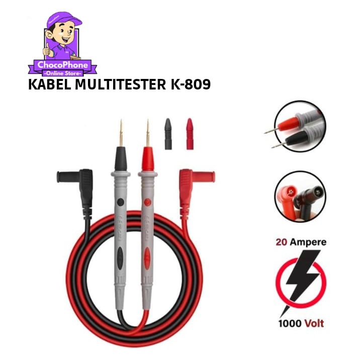 Jual Kabel Multitester Multimeter K-809 Jarum 20 Amper 1000 Volt ...