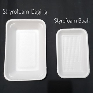 Jual (ISI 10) Styrofoam Buah Daging Sayur / Piring Foam Kemasan Makanan ...