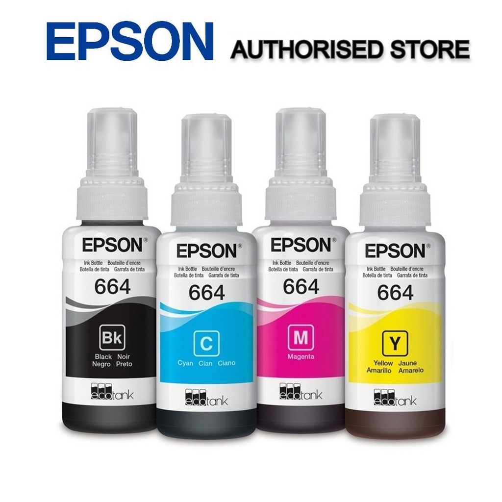 Jual Tinta Epson 664 ( Black / Cyan / Magenta / Yellow ) Original Indonesia|Shopee Indonesia