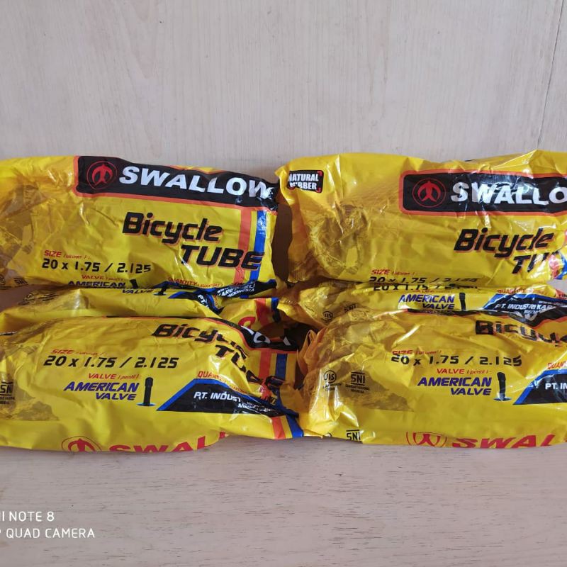 Ban dalam sepeda 20 Swallow untuk ukuran ban dalam 20x1.75 buat sepeda lipat /Minion/BMX ...