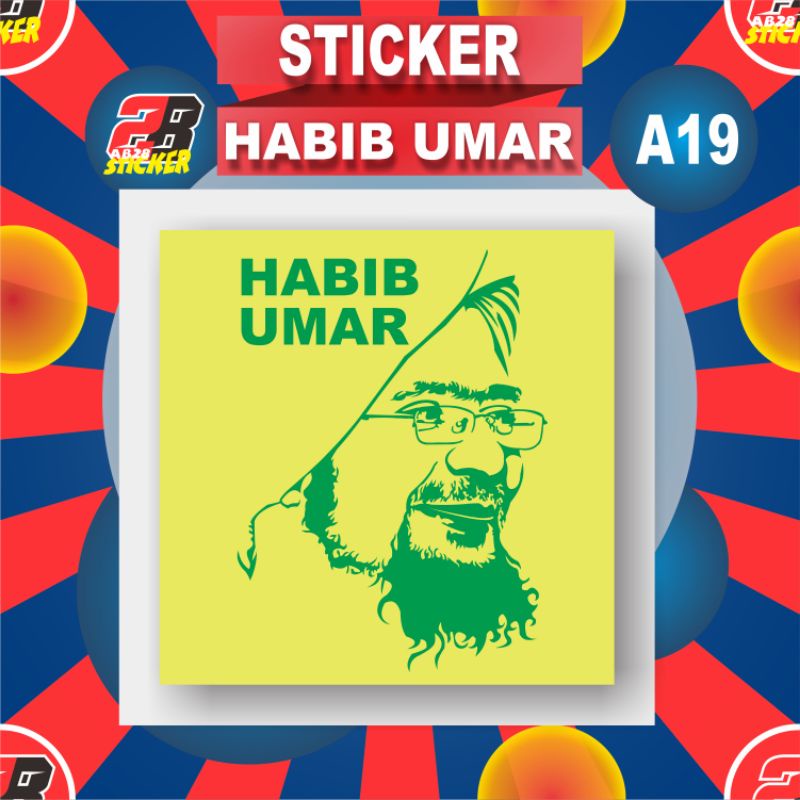 Jual Stiker Cutting HABIB UMAR Cuting Sticker decal helm motor MOBIL ...