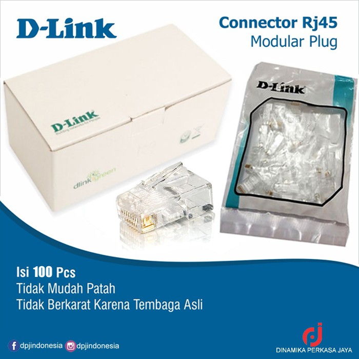 Jual D-LINK RJ45 CONNECTOR - 1Box Isi 100Pcs | Shopee Indonesia