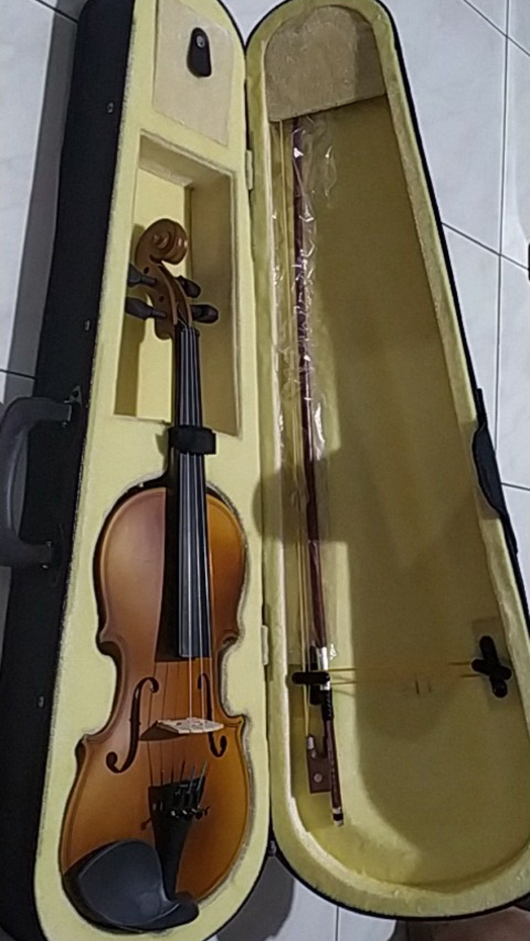 Biola Dluxe violin biola merk Deluxe dengan case rosin bow siap pakai ...