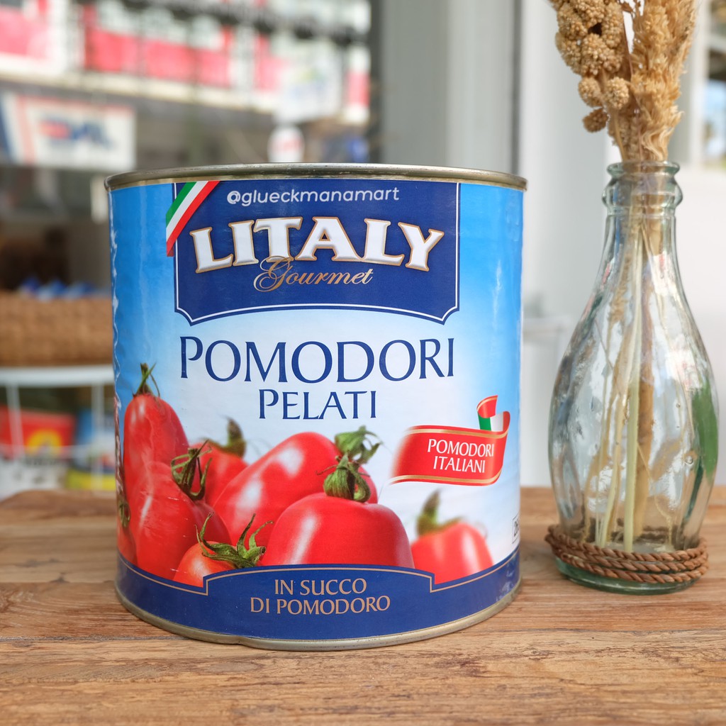 Jual TOMATO PEELED LITALY (POMODORI PELATI) | Shopee Indonesia