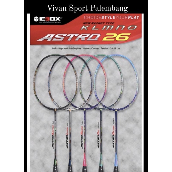 Jual Raket Badminton Ebox Astro 26 Kripton / Litium / Magma / Neo ...