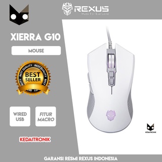 Jual Rexus Mouse G10 Gaming Xierra Wired USB Macro Software Huano Click ...