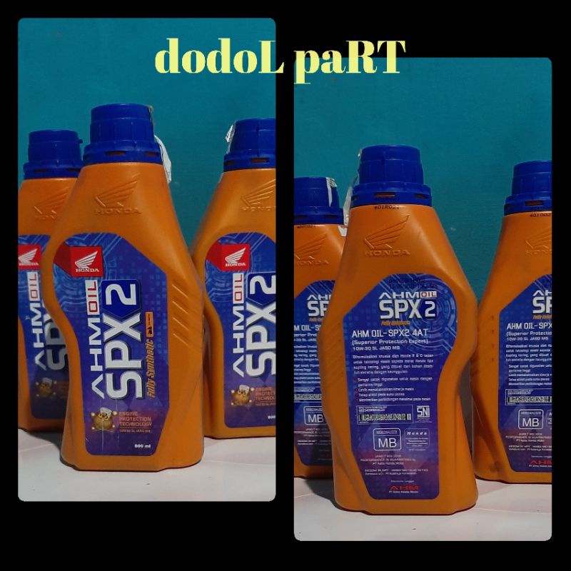 Jual Oli SPX 2 SPX2 AHM OIL 800 ml Fully Synthetic For Matic Honda ...