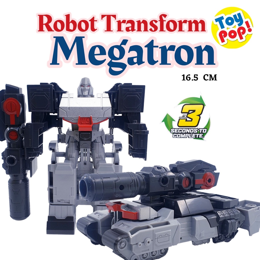 Jual Mainan Robot Transfomers Megatron Tank 16.5cm Transformasi 3 Detik ...