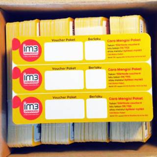 Jual bahan voucher indosat im3 selembar 3pcs Indonesia|Shopee Indonesia