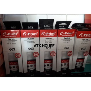 Jual Tinta Refill EPRINT 003 Black 75ml/Tinta E-PRINT 003 Hitam ...