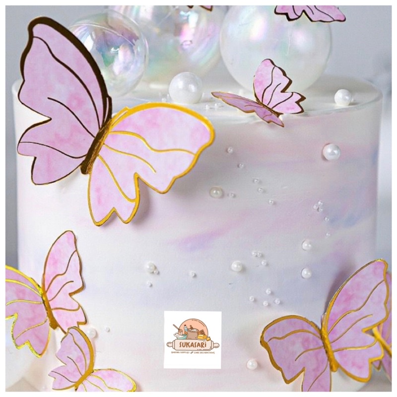 Jual Topper hiasan kupu kupu Butterfly no(3) Ungu 10pc dekorasi cake ...
