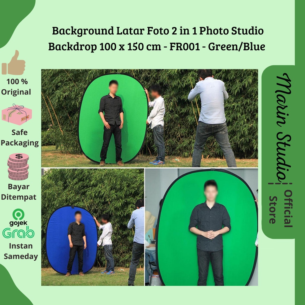 Jual Background Backdrop Latar Foto 2 in 1 Photo Studio Backdrop 100 x ...
