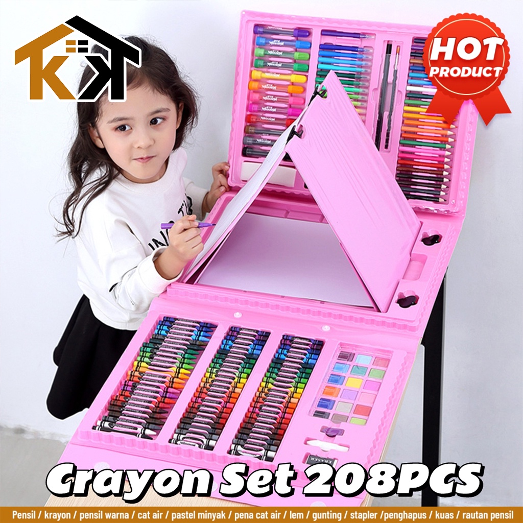 Jual (KK) 208Pcs Set Mewarnai Set /Pensil crayon (Alat Menggambar atau ...