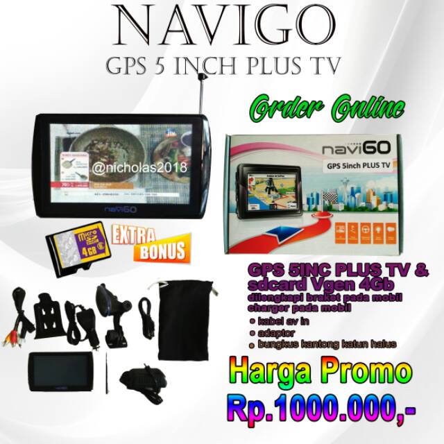 Jual Gps 5inch navigo plus tv plus sdcard | Shopee Indonesia