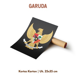 Jual Poster Garuda Pancasila Lambang Negara RI Hiasan Dinding Kecil ...