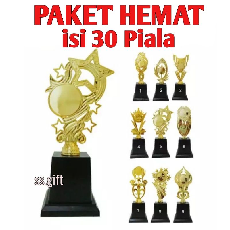 Jual Paket Hemat 30 Piala Mini | Grosir Trophy | Piala Mini | Shopee ...