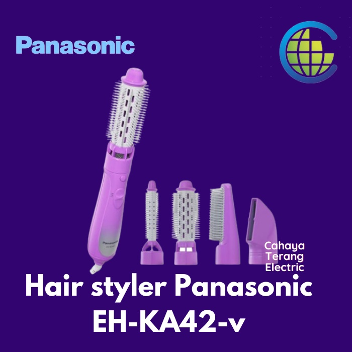 Jual Panasonic Hair Styler EH-KA42-v Hair Dryer 4 sisir - 550 Watt ...