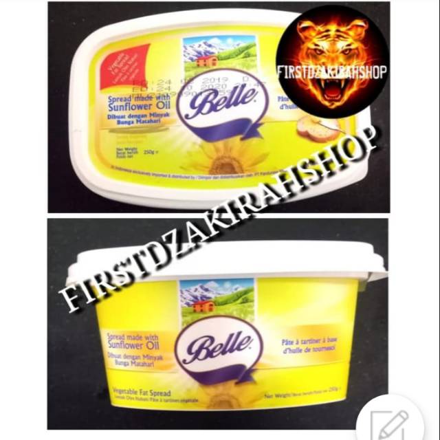Jual Belle butter belle margarine spread with sunflower oil 250gr ...
