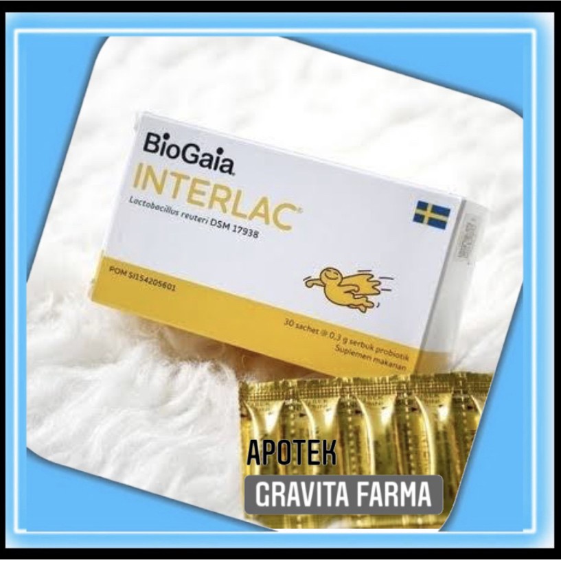 Jual Interlac Sachet jual per sachet 0,3 gram - prebiotik probiotik ...