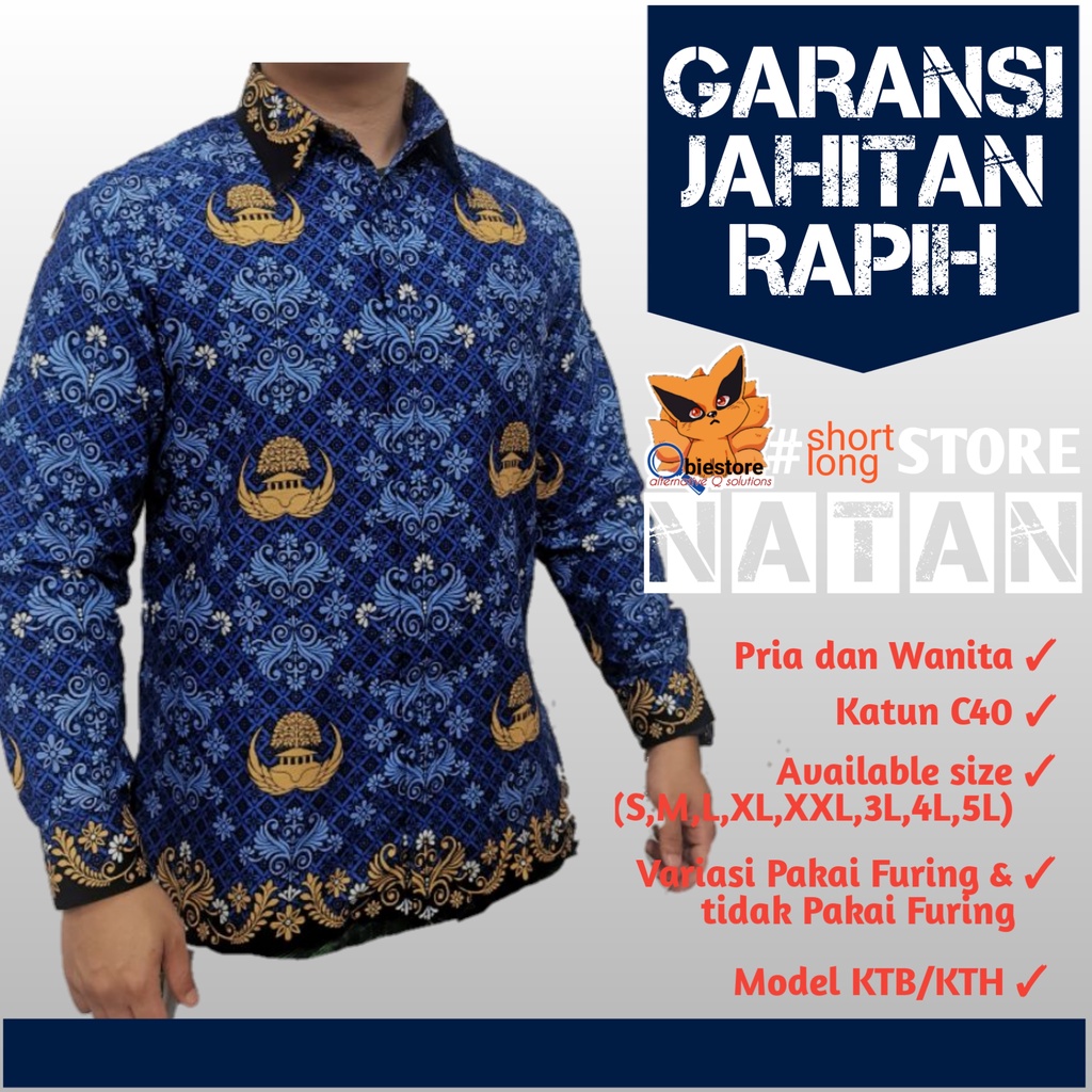 Jual baju korpri pria / baju korpri terbaru 2022 / seragam korpri / seragam pns / batik resmi ...