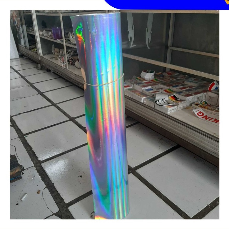 Jual Bahan stiker HOLOGRAM Pelangi laser crom | Shopee Indonesia