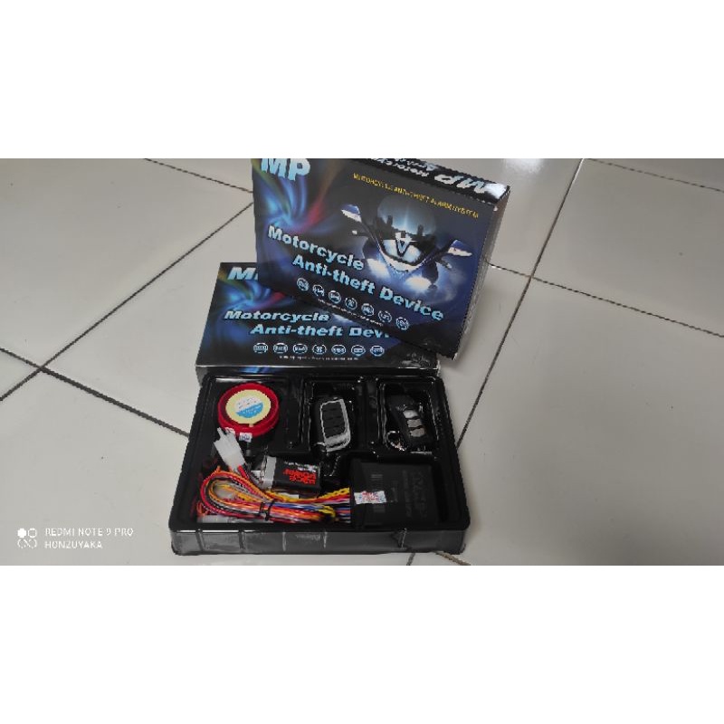 Jual alarm motor MP one full fitur 2 remot ada jeda injeksi | Shopee ...